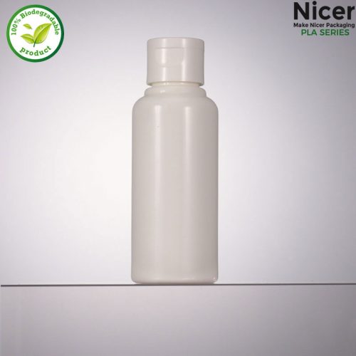 100ml Biodegradable eco-friendly PLA bottle with flip cap - Nicer Packaging