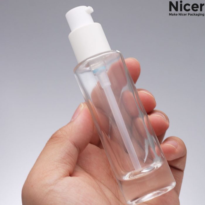 High quality round shape 30ml glass bottle with pump