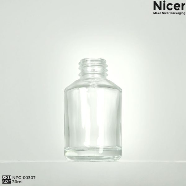 30ml Oblique Shoulder Glass Bottle NPG-0030T - Nicer Packaging