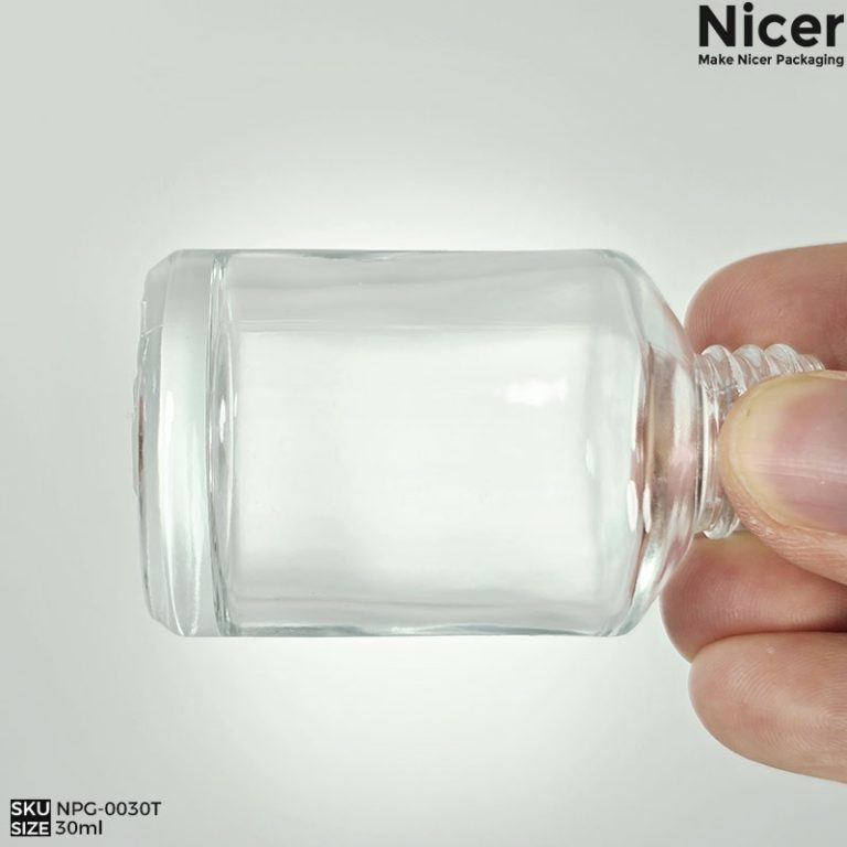 30ml Oblique Shoulder Glass Bottle NPG-0030T - Nicer Packaging